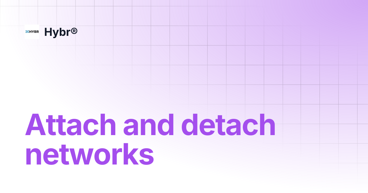 Attach and detach networks | 2212 | Hybr®
