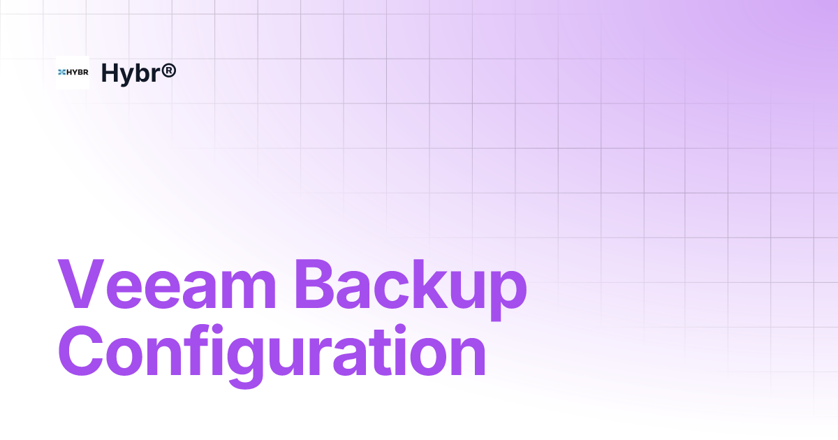 Veeam Backup Configuration | Hybr®