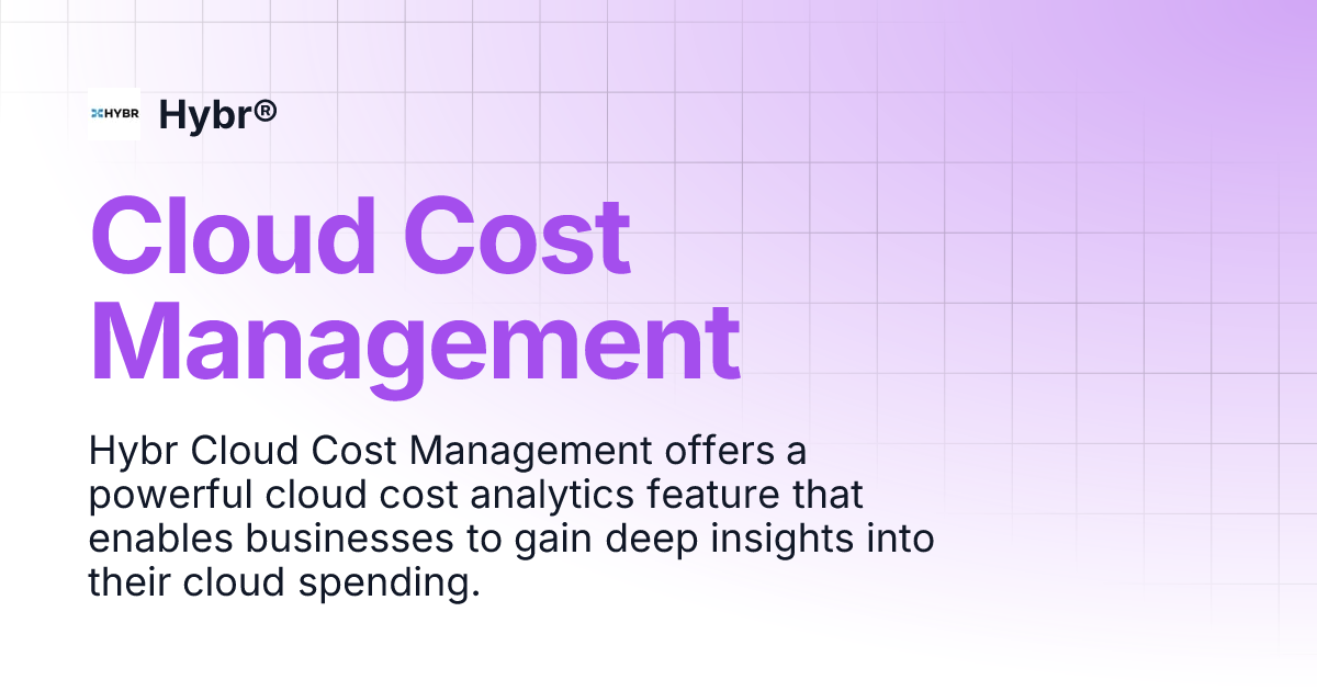 Cloud Cost Management | Hybr®
